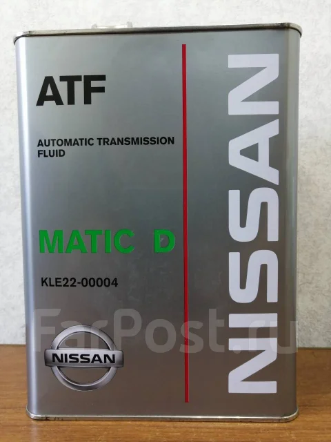 Масло трансмиссионное Nissan Matic D, для АКПП, 4 л KLE2200004 ...