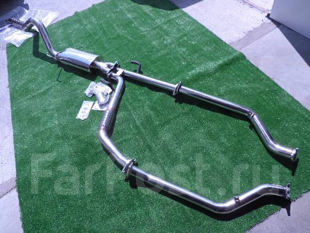 Глушитель-выхлопной тракт Toyota Land Cruiser 200 1VD-FTV D76mm нержа ...