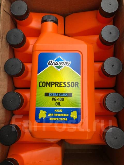 Масло Country компрессорное Compressor OIL GTD 250 VG-100 1л бутылка ...