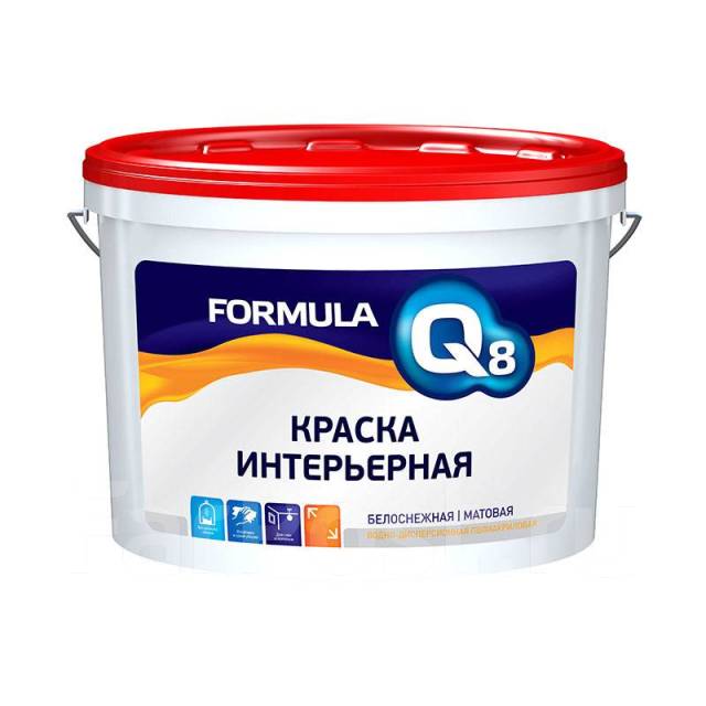 Краска акриловая Формула Q8 интерьерная 25кг, в наличии. Цена: 2 019₽ в ...