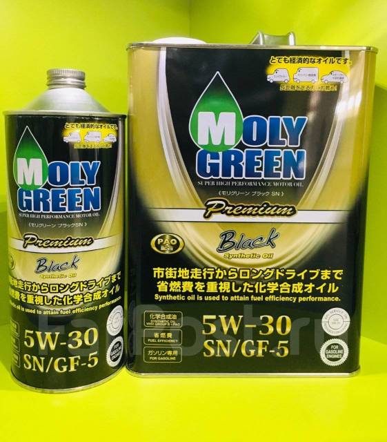 Моторное масло Moly Green Premium Black 5w30 SN/GF5 Япония 08880-10705 ...
