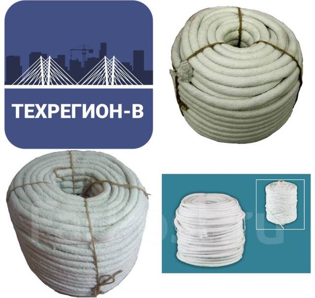 Асбестовый шнур ШАОН, асбошнур (от 5 мм до 30 мм) / режем от 1 пог. м ...