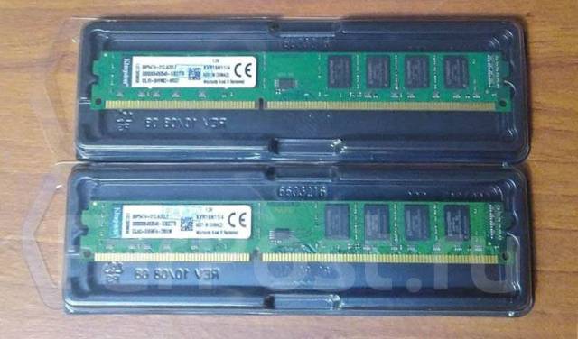 Оперативная память Kingston Ddr3 8gb 1600 МГц 2х4gb 8 гб новый в