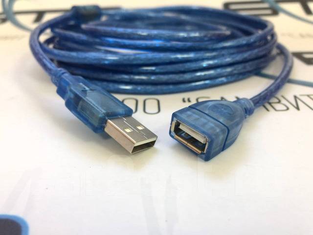 Кабель USB удлинитель USB(male)-USB(female) 2.0 фильтр длина 500см ...