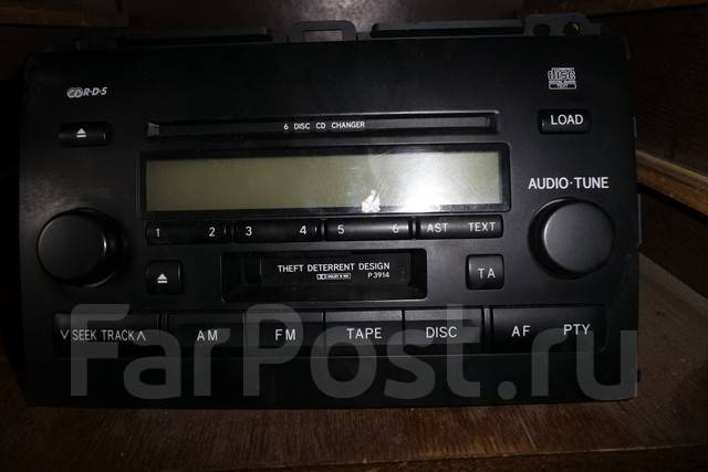 Штатная магнитола Toyota Land Cruiser Prado, 2 DIN — 178x100 мм, б/у, в ...