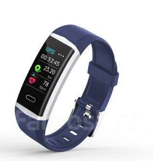 Смарт-браслет Smart-B5 с GPS-трекером IP68 давление пульс Blue, B5 ...