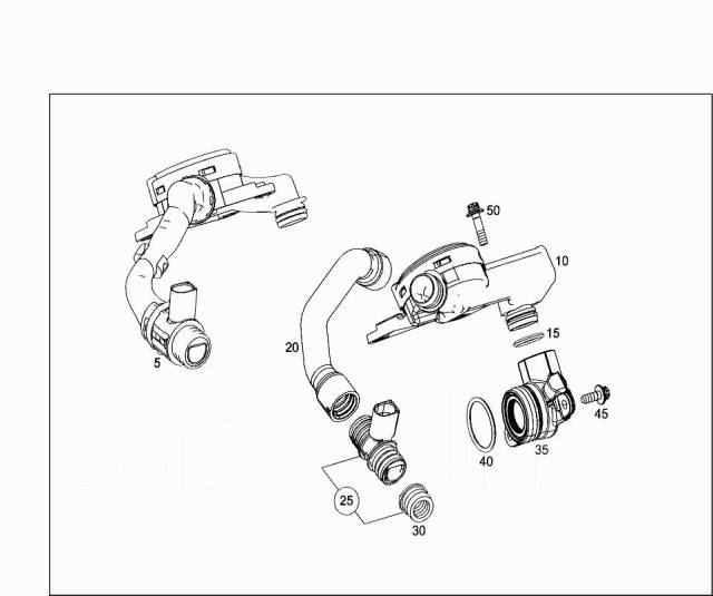 Клапан вентиляции картерных газов OM642 Mercedes A6420101891 купить в ...