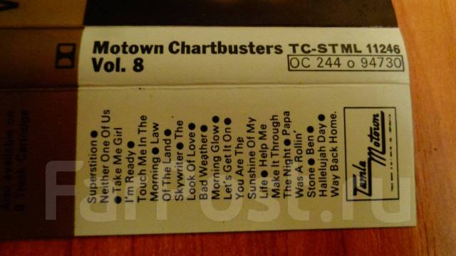 Кассета Motown Chartbusters Vol.8, 1968-1973 г. Оригинал 100% ...