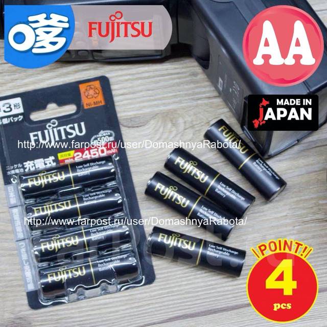 Аккумулятор AA Fujitsu Ni-MH 2450 mAh / 100% Japan / АА 1,2V ...