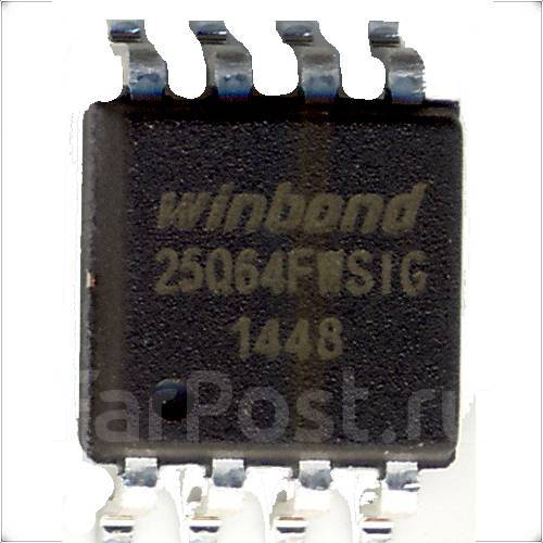 Микросхема BIOS, 25Q64Fwsig Winbond, б/у, в наличии. Цена: 150₽ во ...