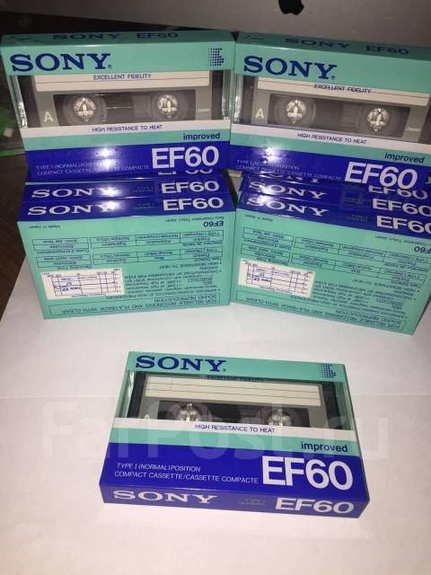 Продам аудиокассеты SONY EF60 TYPE I Normal Position, новый, в наличии ...