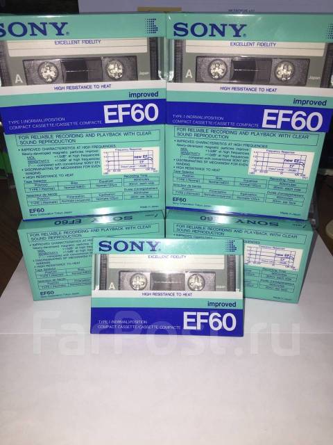Продам аудиокассеты SONY EF60 TYPE I Normal Position, новый, в наличии ...