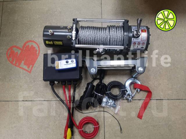 Лебёдка автомобильная. Electric Winch. 24V. 12000LBS / 5443kg, новый ...