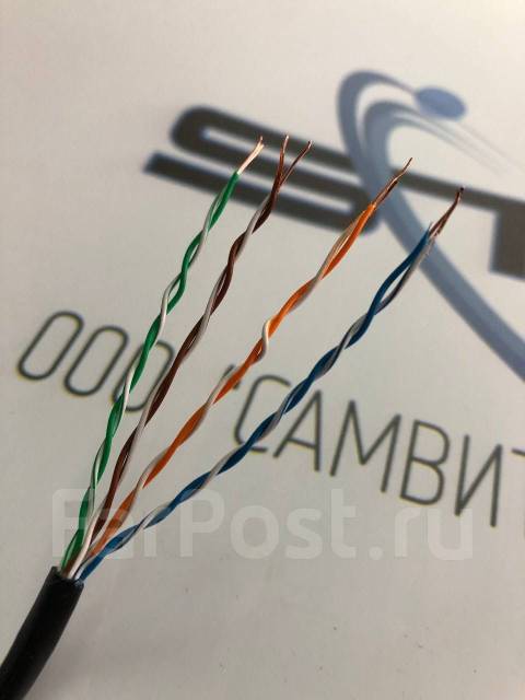 Витая пара компьютерный сетевой кабель LAN UTP 4x2 CAT5 внешний медный ...