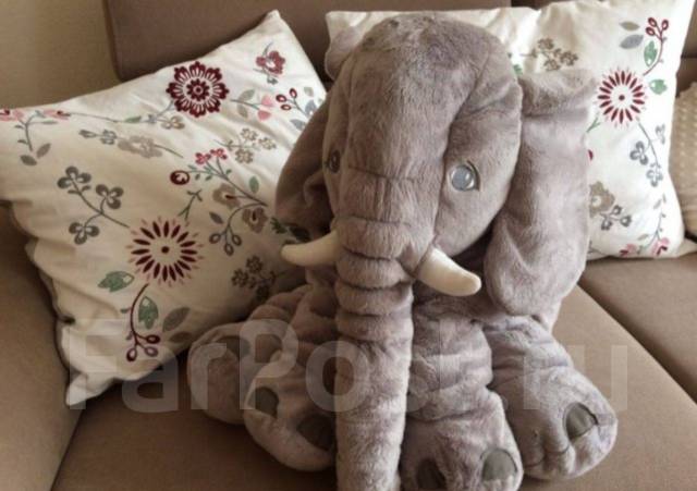 Мягкая игрушка слон Йэттестор Икеа, новый, в наличии. Цена: 3 500₽ во ...