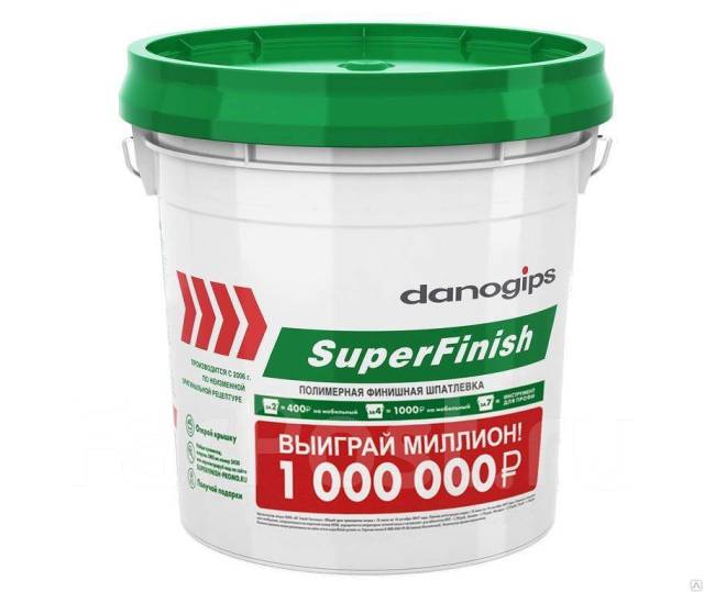 Шпатлёвка Даногипс СуперФиниш (Danogips SuperFinish) 24кг Владивосток, в наличии. Цена: 1 326₽