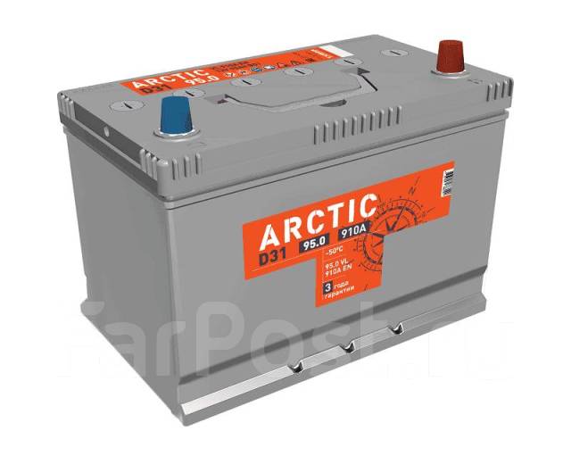 Аккумулятор "Arctic ASIA" 6CT-95 (D31) 95А/ч, Tubor, сурьмянистый ...