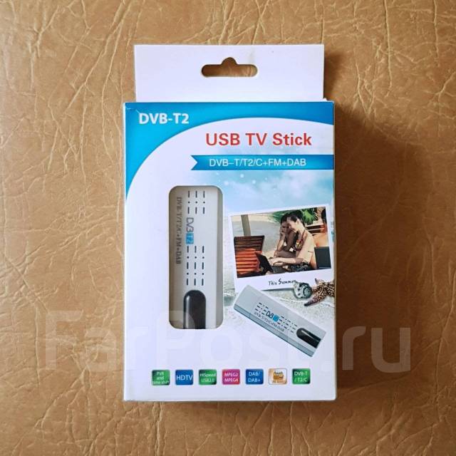 USB ресивер (тюнер, приставка) для цифрового и кабельного ТВ (DVB-T2 ...
