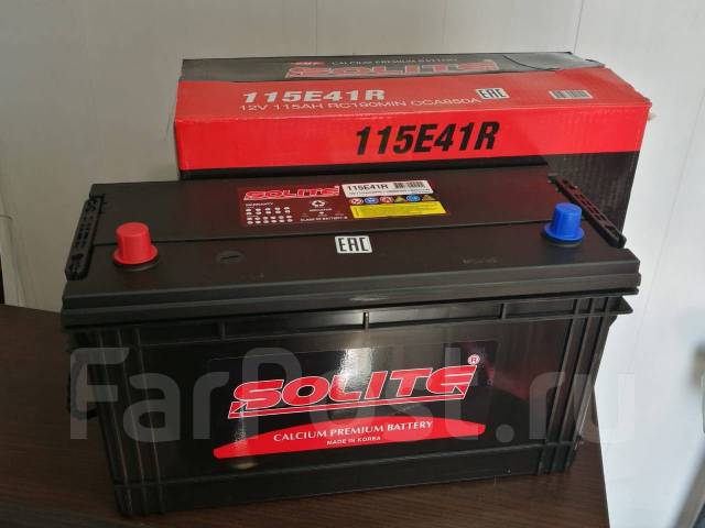 Аккумулятор Solite 115E41R 115а/ч 850A, кальциевый, прямая (правое ...