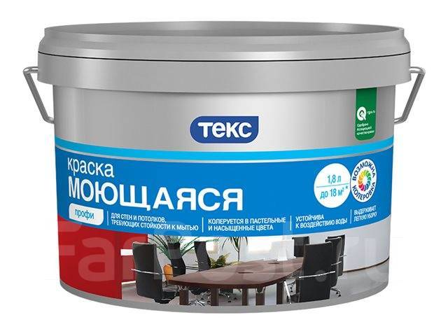 Краска акриловая Текс Профи Моющаяся супербелая A 1,8л, в наличии. Цена ...