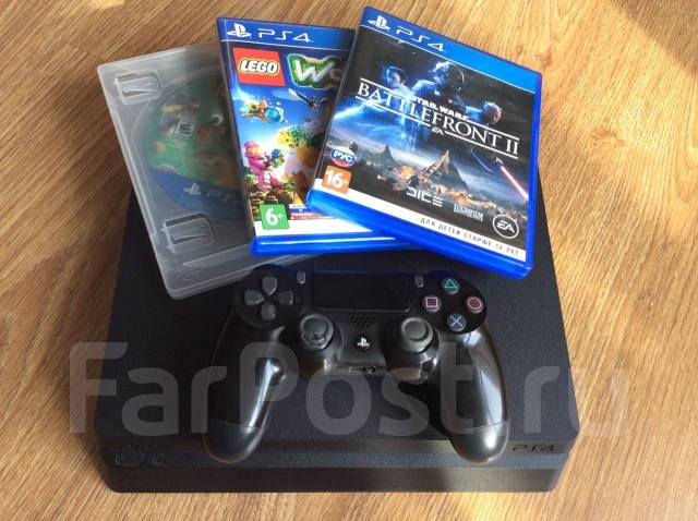 Игровая приставка Sony Playstation 4 Slim 500 GB + 3 игры + наушники ...