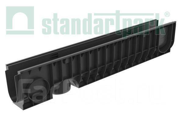 Лоток дренажный пластиковый Polymax Basic DN100 H200, в наличии. Цена: 1 170₽ во Владивостоке