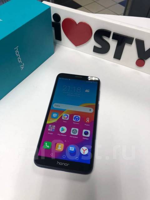 Смартфон Honor 7A 16Gb (DUA-L22) istyle, 5.45", моноблок, черный, б/у ...
