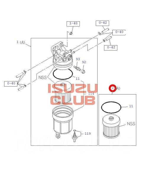 Фильтр топливный тонкой очистки Isuzu Elf, Forward 1876100930 купить в ...