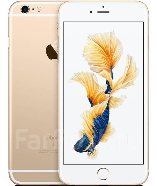 Айфон 6s+, Apple iPhone 6s Plus, 5.50", моноблок, золотой, 4G LTE, б/у ...