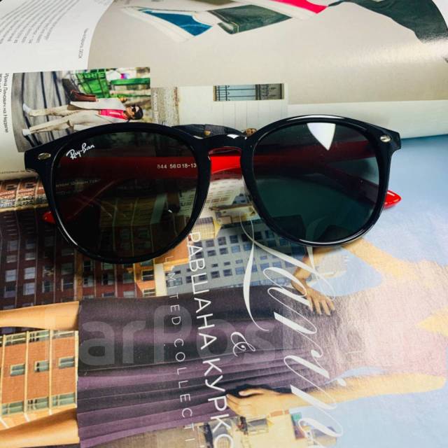 Очки солнцезащитные RayBan RB 844-56-18-139 C1 (красные душки), для ...
