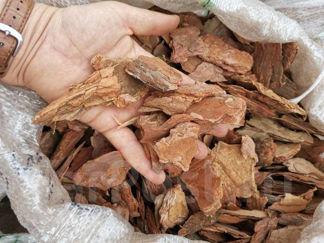 Кора сосны отборная фр 3-5см мульча люкс. 60 литров, новый, в наличии ...