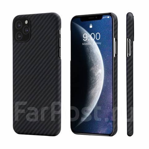 Чехол Pitaka для Apple iPhone 11 Pro Max, черно-серый, кевлар, новый, в ...