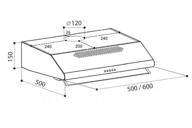 Вытяжка для кухни 60 см LEX Simple 2M 600 INOX настенного монтажа ...