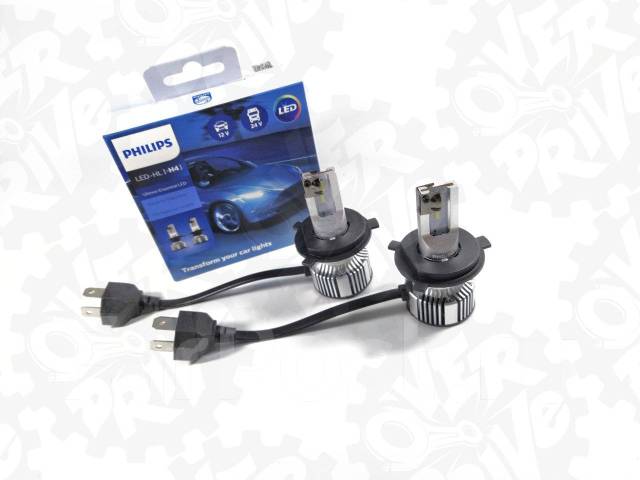 Лампы светодиодные H4 LED 6500K Philips 12V/24V комплект 2шт - GT и ...