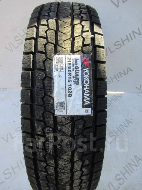 Yokohama Ice Guard G075, 215/80 R15, 15", 1 шт, в наличии, 215 мм, 80 %, радиальный, зимние ...
