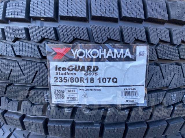 Yokohama Ice Guard G075, 235/60R18 107Q Made in Japan, 18", 4 шт, в наличии, 235 мм, 60 %. Цена ...