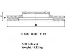 Запчасть диск тормозной № 4351260210 — купить во Владивостоке | ФарПост