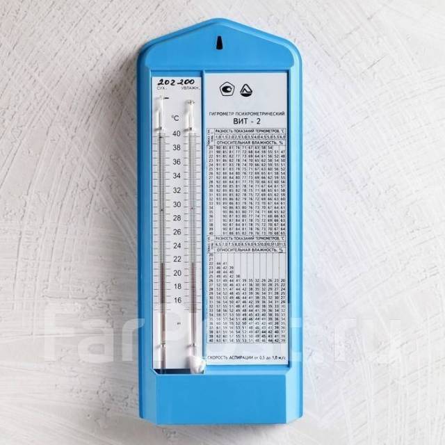Гигрометр психометрический ВИТ-2 (от +15 до +40°C) с поверкой 100002 ...