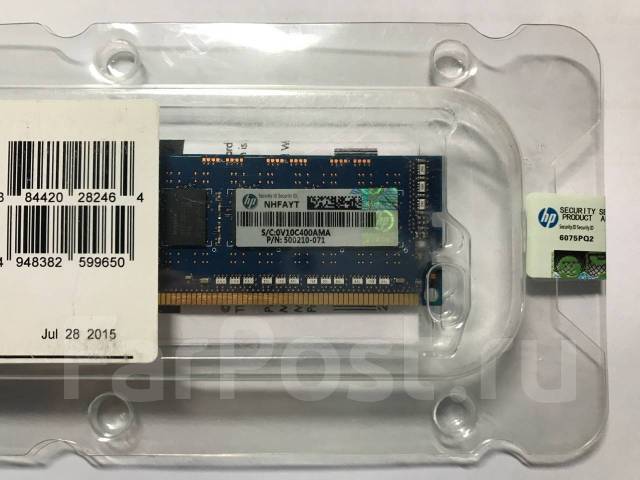 Серверная оперативная память HPE 4GB DDR3 ECC, 500210-071/500672-B21, 4 гб, новый, в наличии ...
