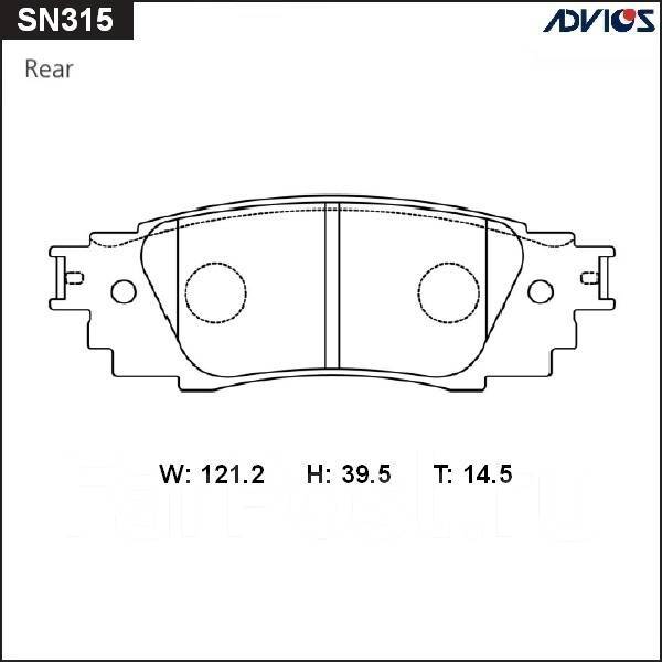 Колодки зад. Advics Toyota Camry (17-) RAV4 (18-) Lexus RX (15-) CH-R ...