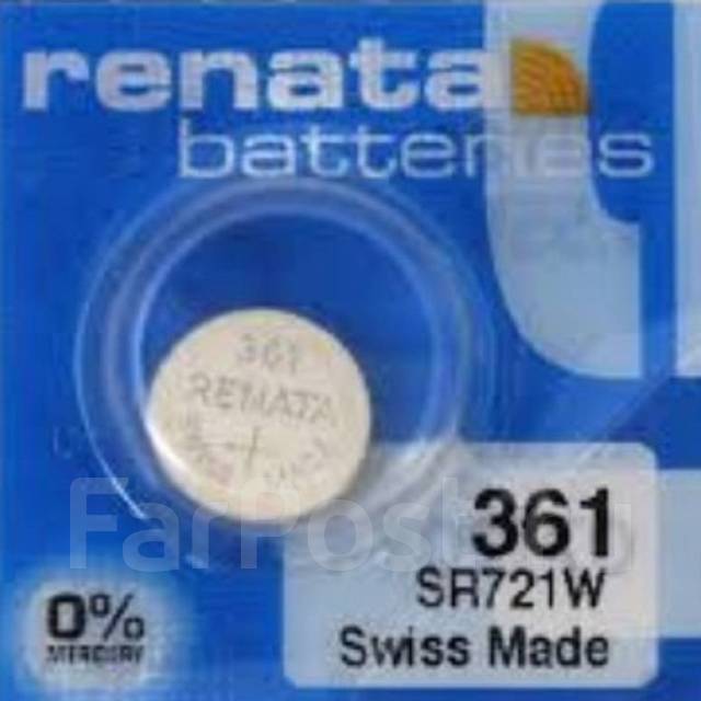 Батарейка Renata 362 / 361 / SR721SW для наручных часов и др, новый, в ...