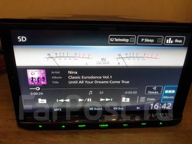 Kenwood mdv m906hd 2019год dvd sd usb bluetooth, 2 DIN — 178x100 мм, б/у, в наличии. Цена: 35 ...