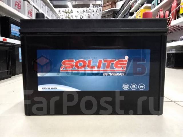 Аккумулятор Solite EFB T-110 90А/ч 880А (Start Stop), обратная (левое), 80 А.ч. китай, новый ...