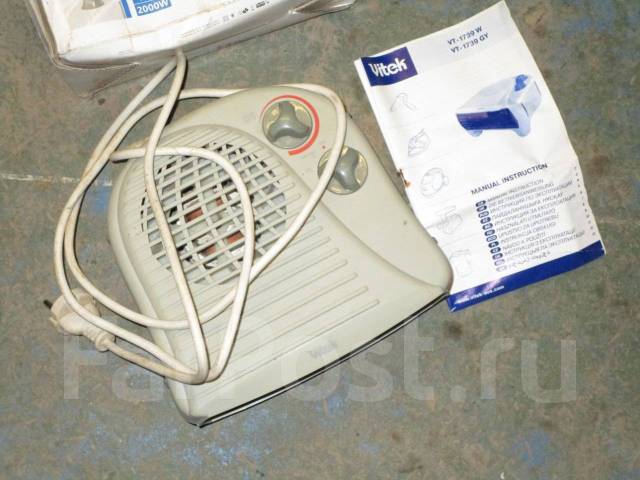 Тепловетилятор витек с термостатом, новый, в наличии. Цена: 1 500₽ в ...