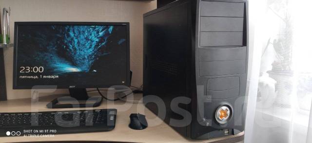 Компьютер с 23" full hd монитором на водяном охлаждении 16Gb RAM, SSD ...