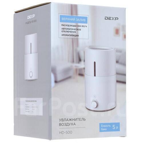 Увлажнитель воздуха DEXP HD-500, новый, в наличии. Цена: 3 999₽ во ...