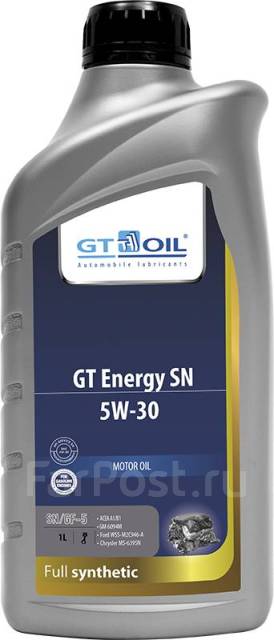 Моторное масло GT OIL, GT Energy SN, SAE 5W-30, API SN, 1 л ...