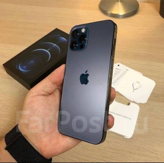 iPhone 12 Pro Max 256Gb, 6.70", моноблок, синий, 5G, Защищенный, NFC ...