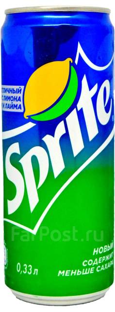Sprite (Спрайт) напиток 0.33 ж/б, в наличии. Цена: 68₽ во Владивостоке