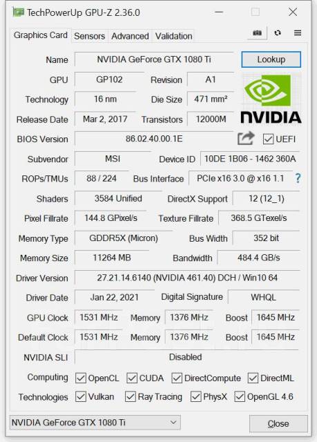 MSI Duke GeForce GTX 1080Ti 11Gb OC - Видеокарты во Владивостоке